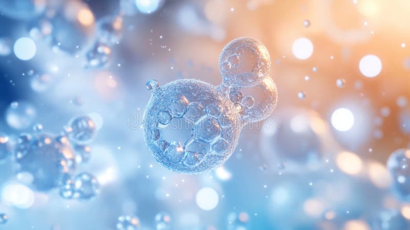 Microscopic View of Calcium Molecules in Milk with Colorful Background ...