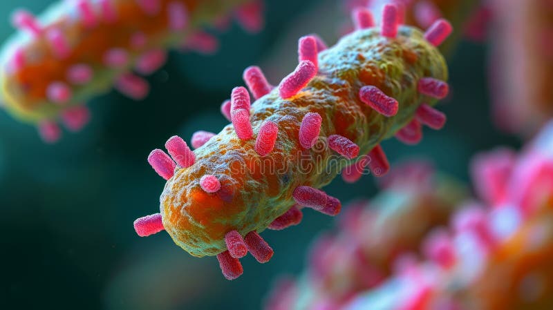 Microscopic View of Campylobacter Jejuni Bacteria AI Generated Stock ...