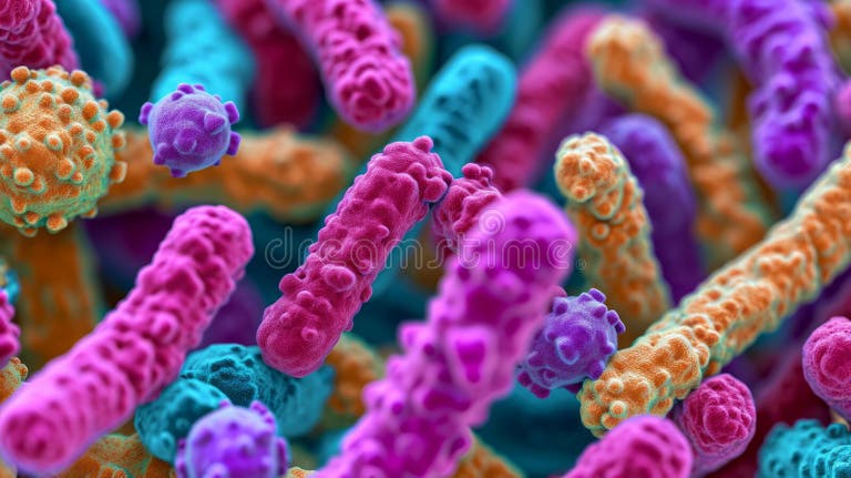 Microscopic View of Campylobacter Jejuni Bacteria AI Generated Stock ...