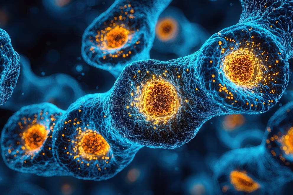 Microscopic View of Cancer Cells Developing and Multiplying Stock ...