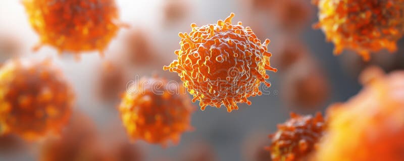 Microscopic View of Cancer Cells, with Irregular Shapes and Sizes ...