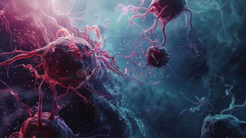 Microscopic View of Cancer Cells Stock Photo - Image of infection ...