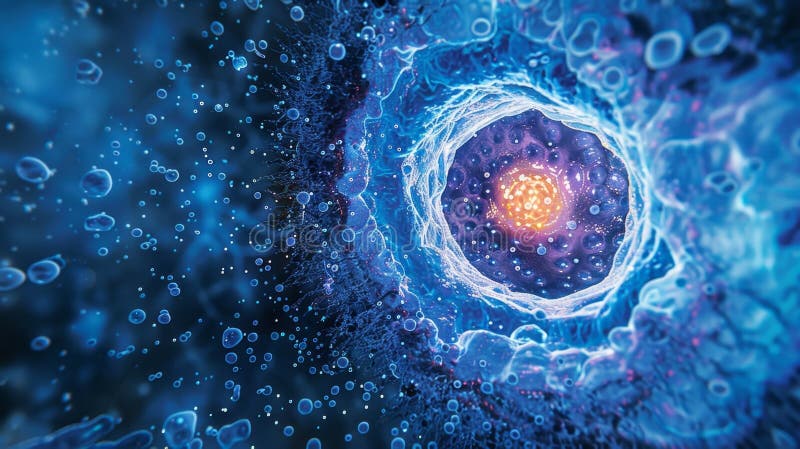 A Microscopic View of a Cell Engulfing a Large Molecule through ...