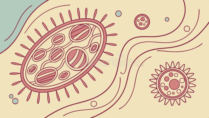 Microscopic View of Cell,like Organisms Illustration Vector Design ...