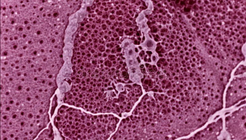 Microscopic View of a Cell Membrane with Lipid Bilayer and Proteins ...