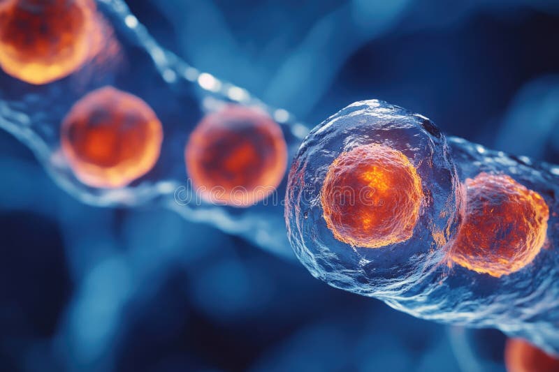 Microscopic View of Cell Membrane with Lipid Bilayers Stock Image ...