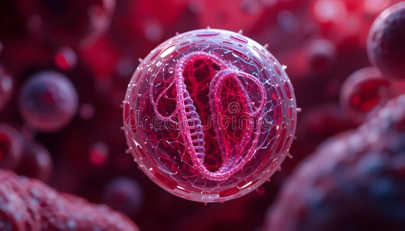 Cellular Structure Visualization Stock Illustration - Illustration of ...