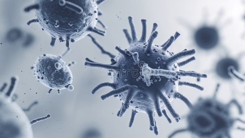 Microscopic View of Cell Structure and Numerous Smaller Components ...