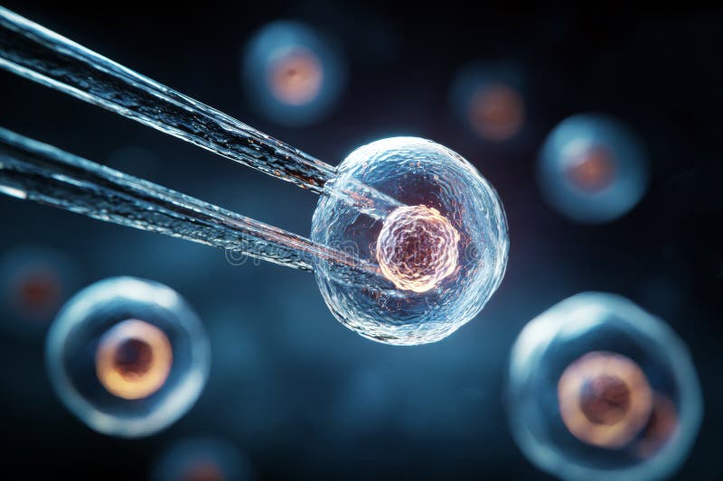 Microscopic View of a Cell Under Extraction through Precision ...