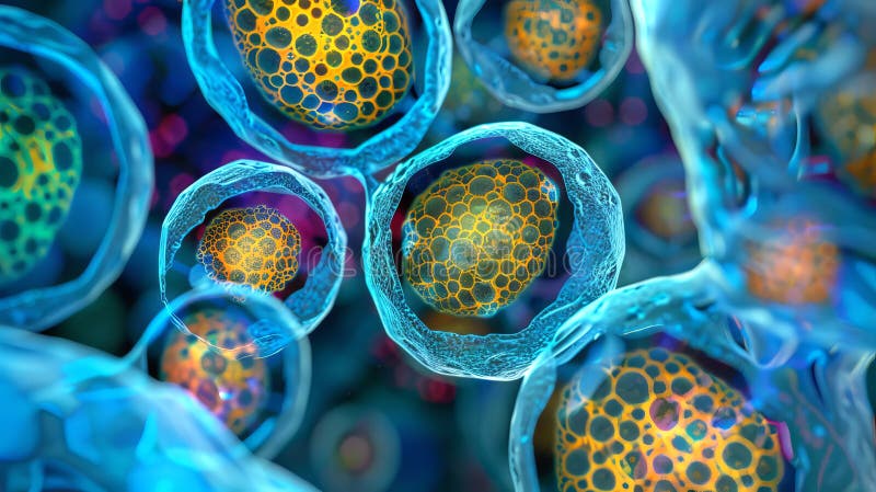 Microscopic View of Cells, Bacteria and Viruses. Pathogens and ...