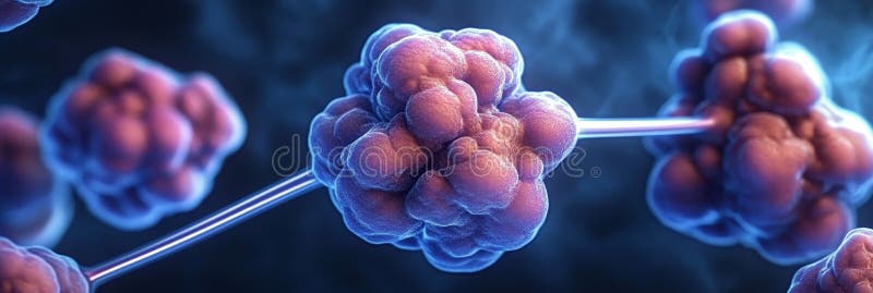 Microscopic View of Cells, Biochemistry and Scientific Research Concept ...