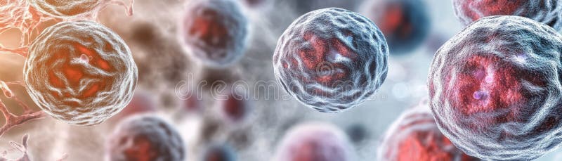 Microscopic View of Cells with a Blurred Background Stock Illustration ...