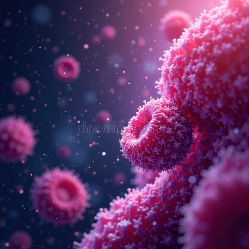 Microscopic View of Cells Dividing Cellular Processes RNA Experiment ...