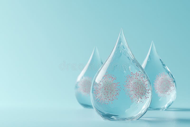 Microscopic View of Cells in Fluid Stock Image - Image of genetic ...