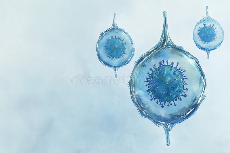 Microscopic View of Cells in Fluid Stock Image - Image of magnification ...