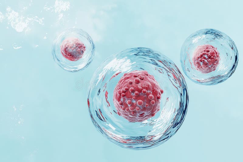 Microscopic View of Cells in Fluid Stock Image - Image of disease ...