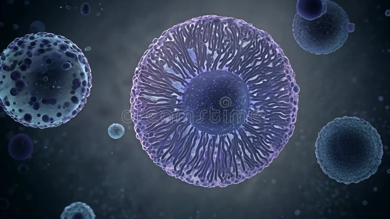 Microscopic View of Cells Mutating and Multiplying in the Body Stock ...