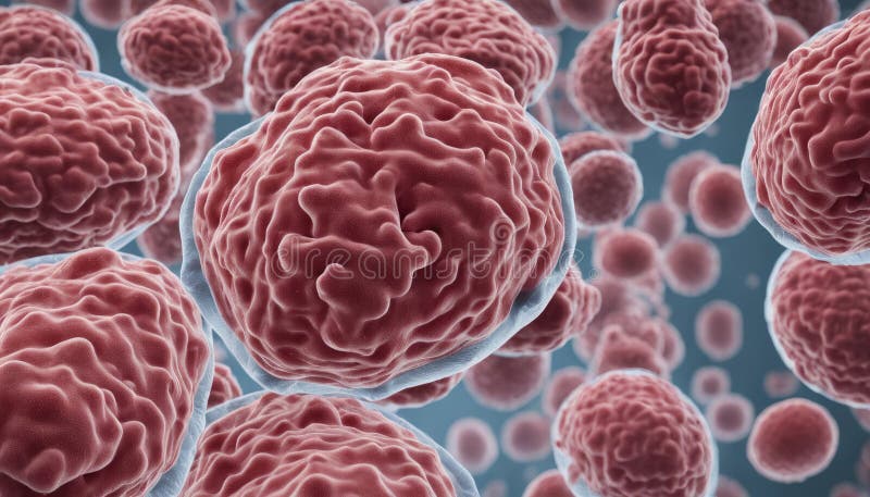 Microscopic View of Cells in a Petri Dish Stock Illustration ...