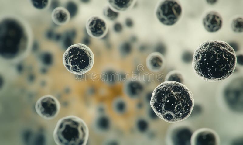 Microscopic View of Cells, Showcasing Numerous Spherical Structures ...