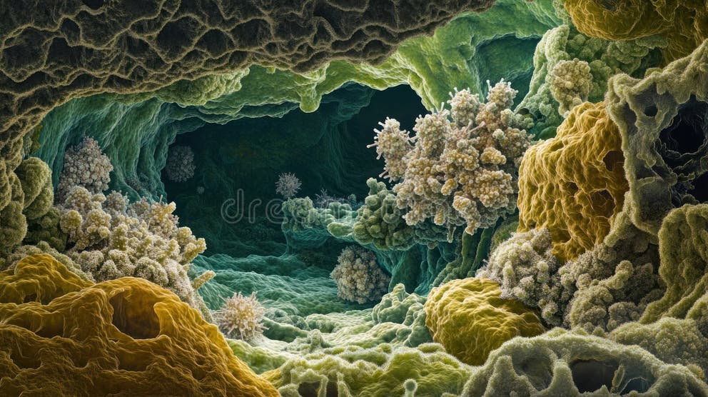 Microscopic View of Cells, Showing Textures and Formations Stock ...