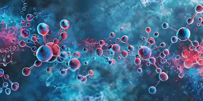 Microscopic View of Cells and Structures in Medical Background Stock ...