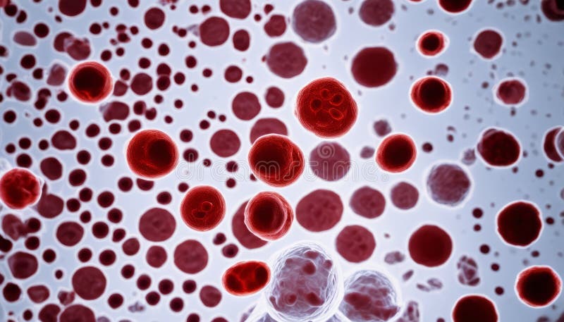 Microscopic View of Cells Under a Microscope Stock Illustration ...
