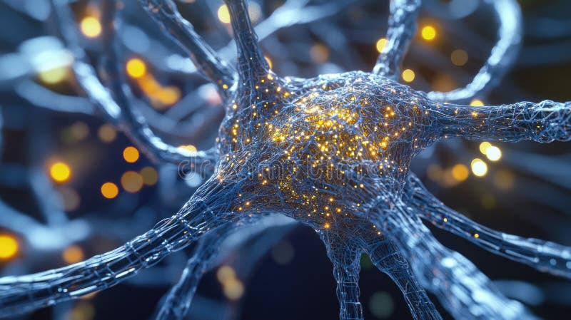 Microscopic View of Cellular Equipment with LED Lights in the ...