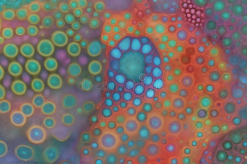 A Microscopic View of a Cellular Pattern Rendered in a Spectrum of ...