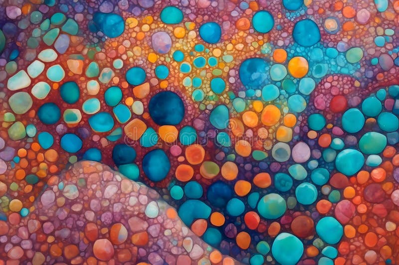 A Microscopic View of a Cellular Pattern Rendered in a Spectrum of ...