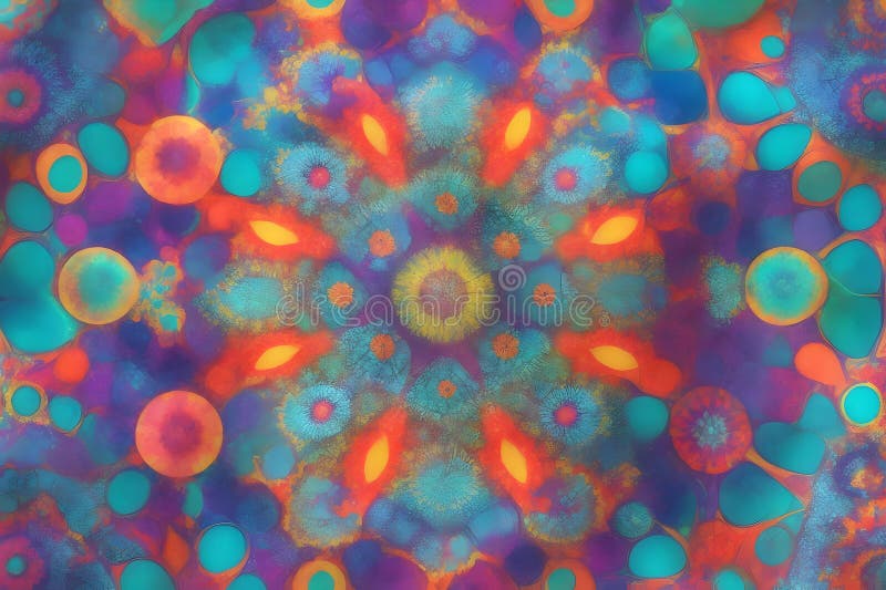 A Microscopic View of a Cellular Pattern Rendered in a Spectrum of ...