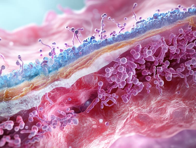 Microscopic View of Cellular Structure Stock Photo - Image of science ...