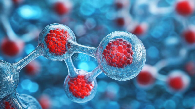 Microscopic View of Cellular Structures Linked Together Stock ...