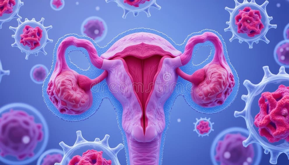 Microscopic View of Cervical Cells, Scientific Visualization Stock ...