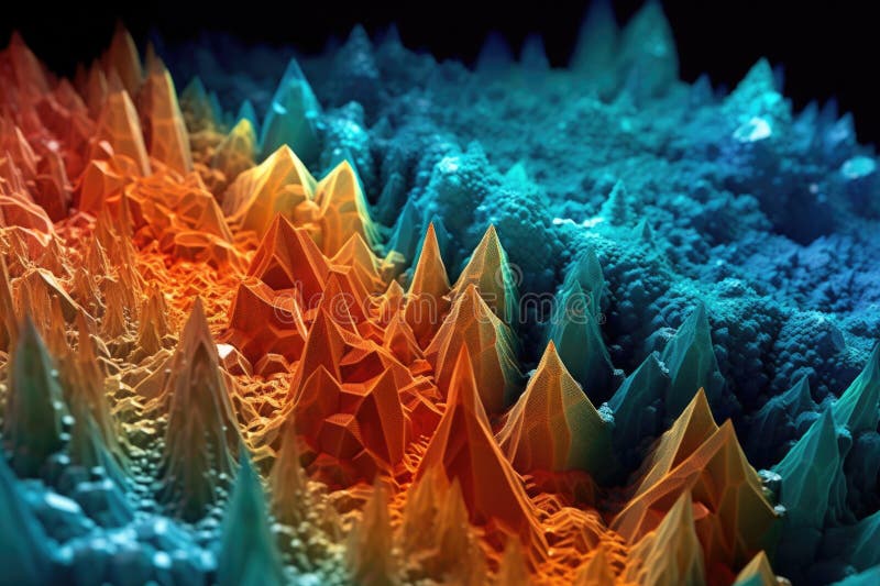 Microscopic View of Chemical Crystals Forming Patterns Stock ...