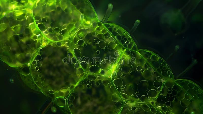 A Microscopic View of a Chloroplast of a Plant Undergoing ...