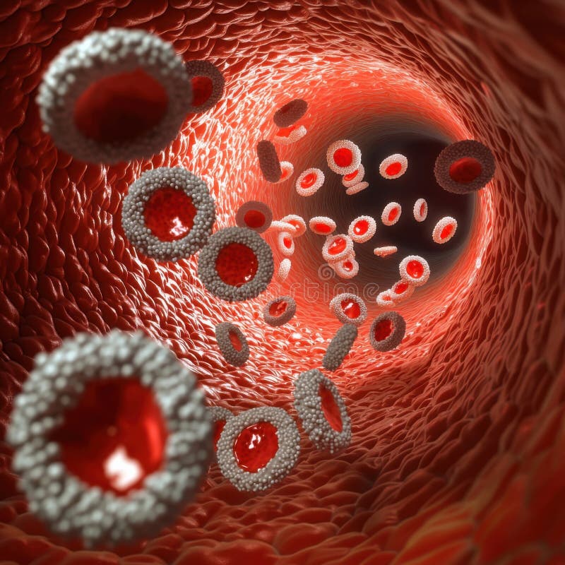 Microscopic View of Cholesterol Crystals Forming in Bloodstream with ...