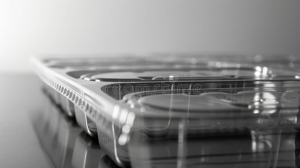 Microscopic View of a Clear Plastic Test Tube Stock Photo - Image of ...