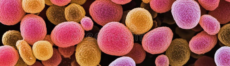 Microscopic View of a Cluster of Bacteria in Scientific Setting ...