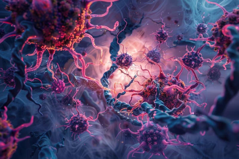 A Microscopic View of a Cluster of Cells Stock Image - Image of biology ...