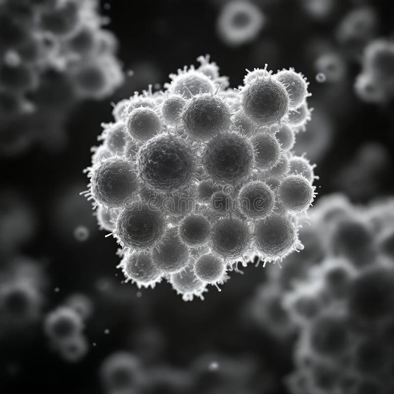 Microscopic View of a Cluster of Cells: Cellular Structure and ...