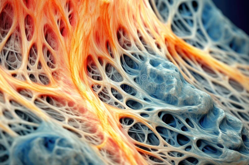 Microscopic View of Collagen Fibers in Healing Bone Stock Illustration ...