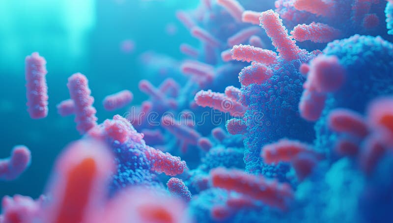 A Microscopic View of a Colony of Bacteria, Showing the Intricate ...