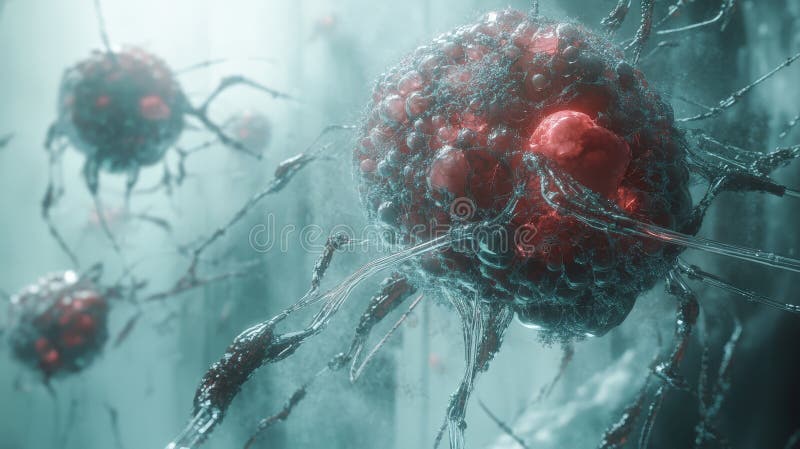 Microscopic View of Complex Biological Cells Stock Image - Image of ...