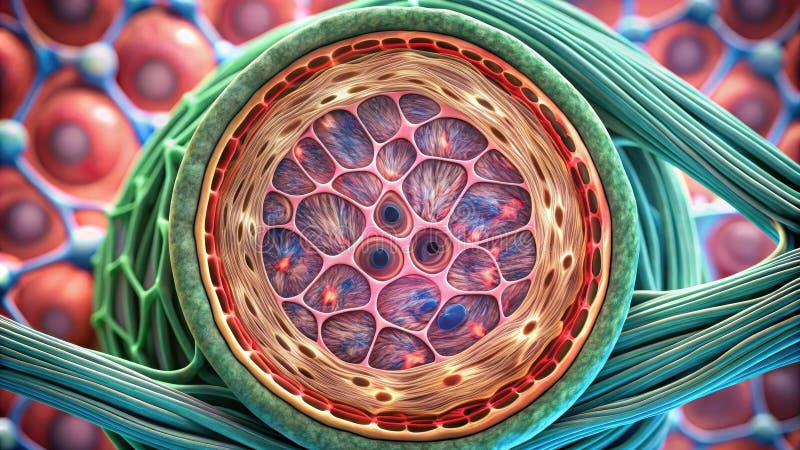 Microscopic View of a Complex Biological Structure with Intricate ...