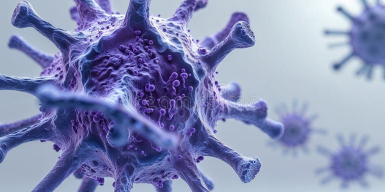 Microscopic View of Complex Biological Structure Possibly Virus ...