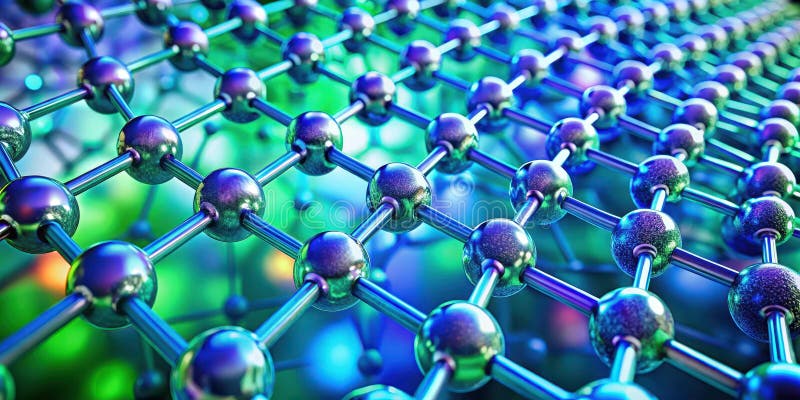 Microscopic View of a Complex Molecular Structure with Interconnected ...