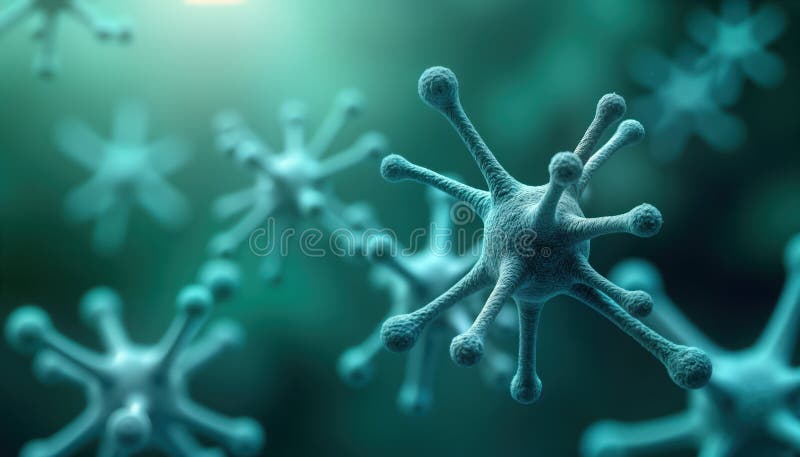 Microscopic View of Complex Molecular Structures. Detailed Illustration ...