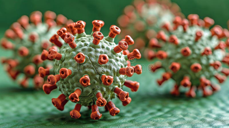 Microscopic View of Coronavirus with Spike Proteins during a Lab Study ...
