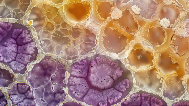 A Microscopic View of a Crosssection of a Tree Trunk Showcasing the ...