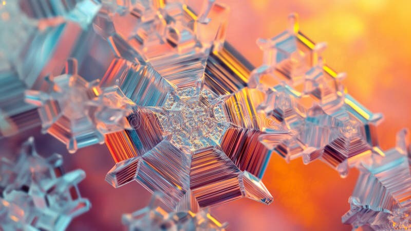Microscopic View of a Crystal Formation, Showcasing the Perfect ...